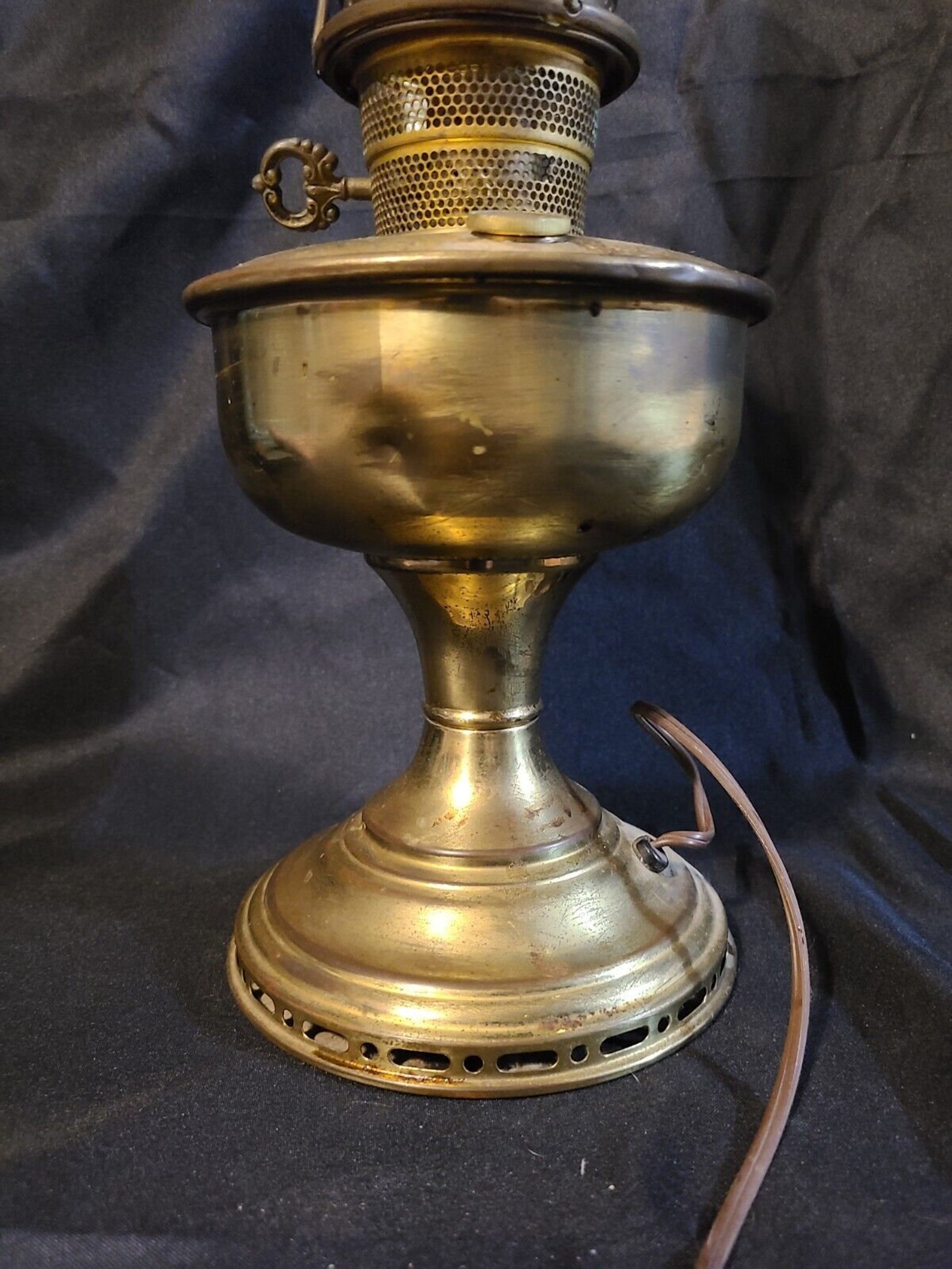 Electrified Brass Oil Lamp - Etsy
