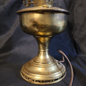 Electrified Brass Oil Lamp - Etsy