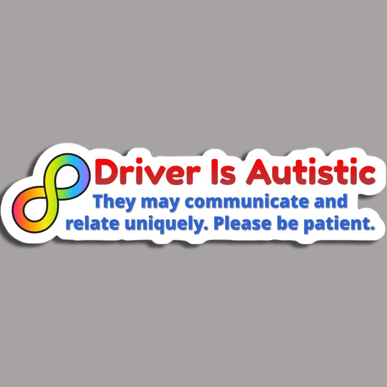 Autistic Driver Window / Bumper Sticker - Etsy
