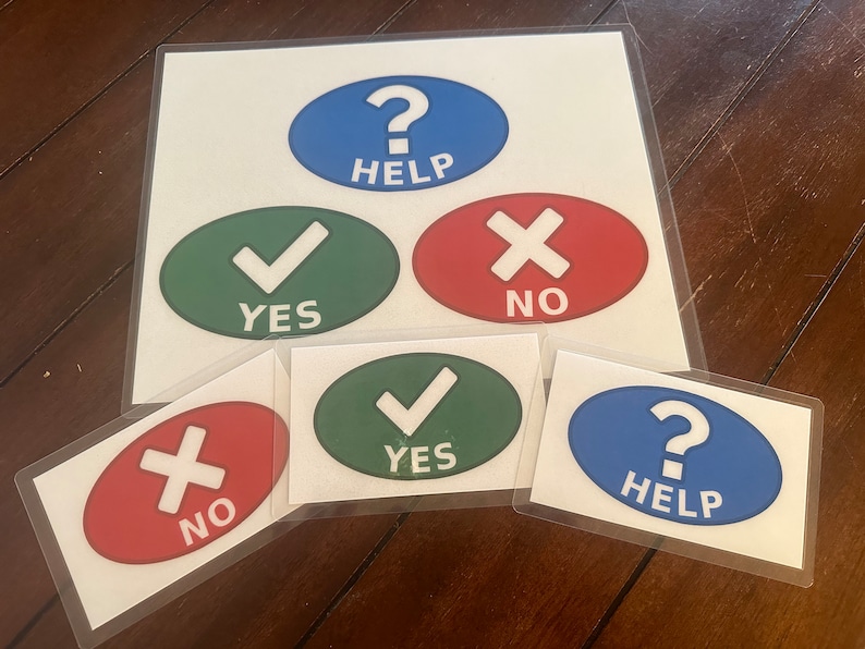 Yes/no Laminated Communication Board - Etsy