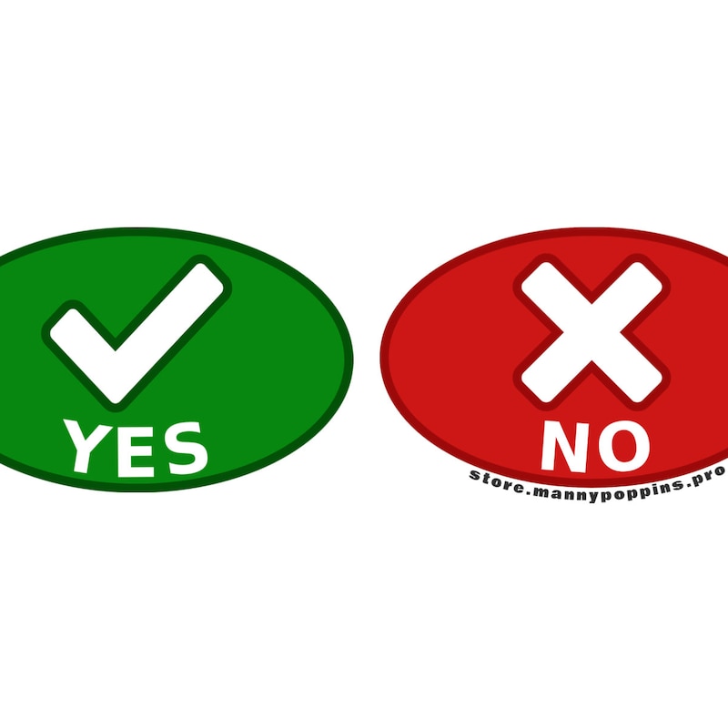 Yes and No Pecs - Etsy