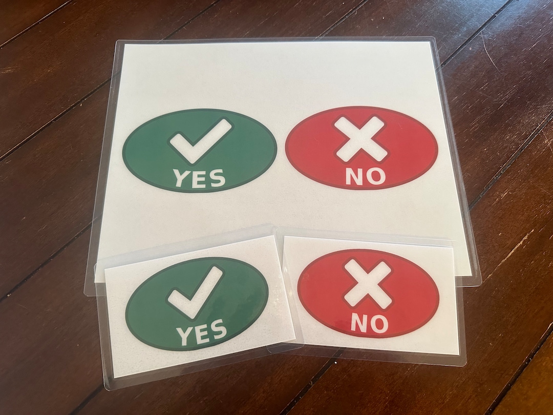 Yes/no Laminated Communication Board - Etsy