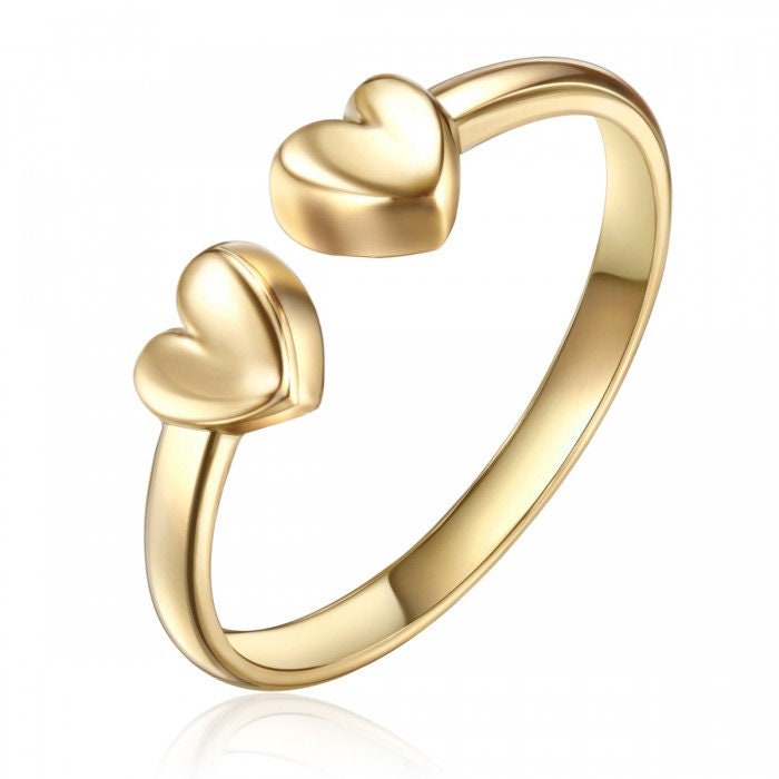 Gold Heart Toe Ring 10K Yellow Gold Heart Toe Ring - Etsy