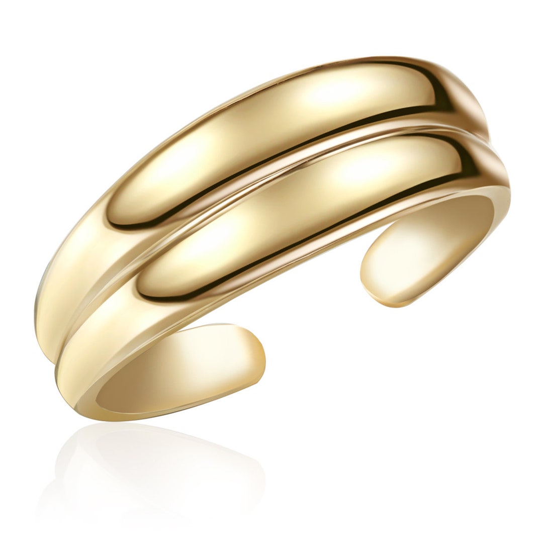 10K Yellow Gold Sophisticated Toe Ring - Etsy