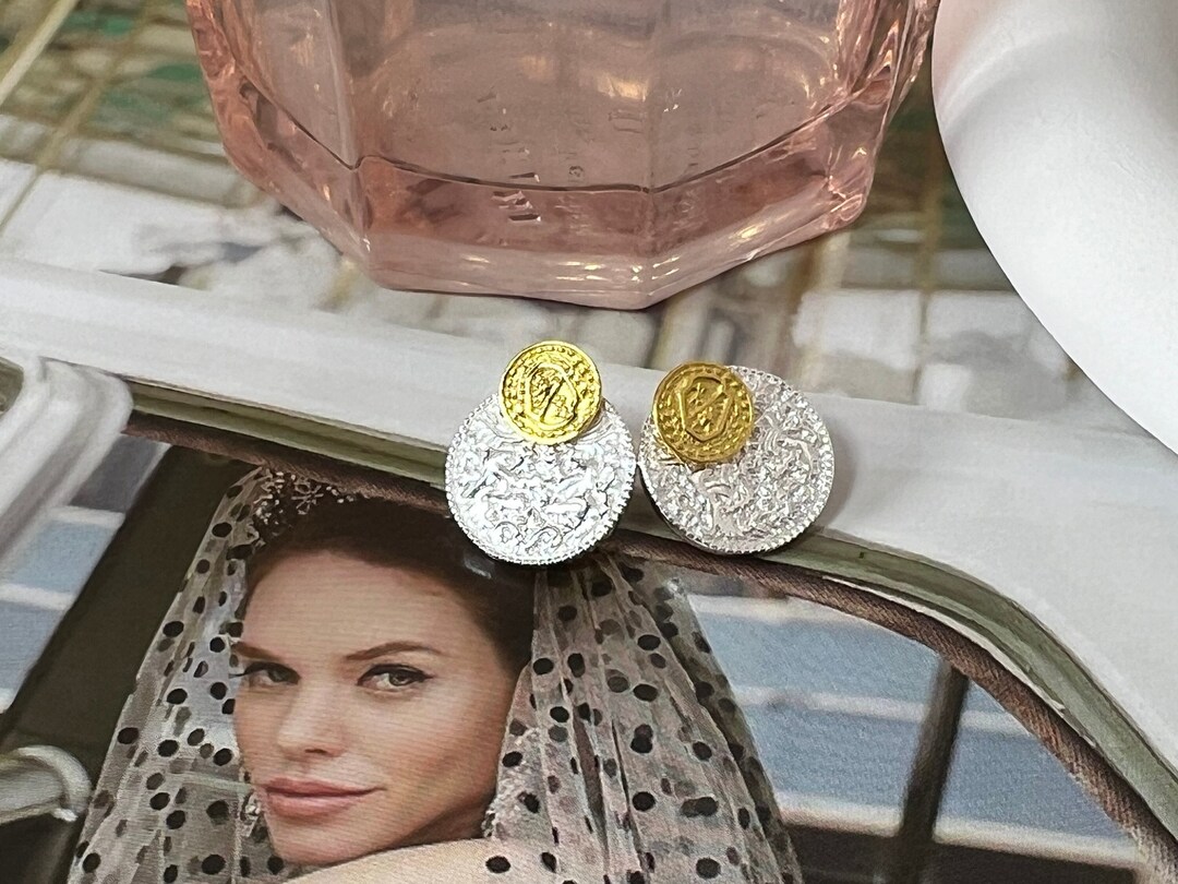 Overlapping Coins, Retro Pattern, Double-layer Coins, Two-color Lion ...