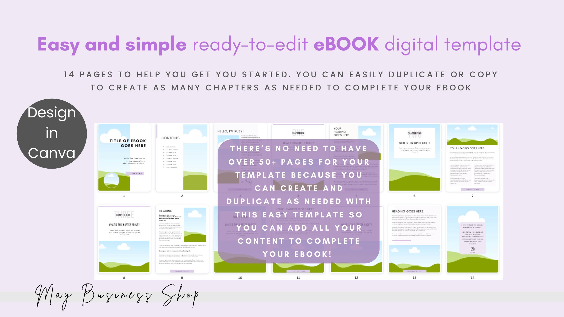 E-book Template, Fully Editable in Canva, Digital Download, Create a ...