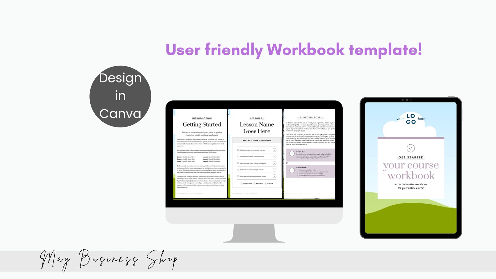 Workbook Canva Template, Easy and Simple-to-use Digital Workbook ...