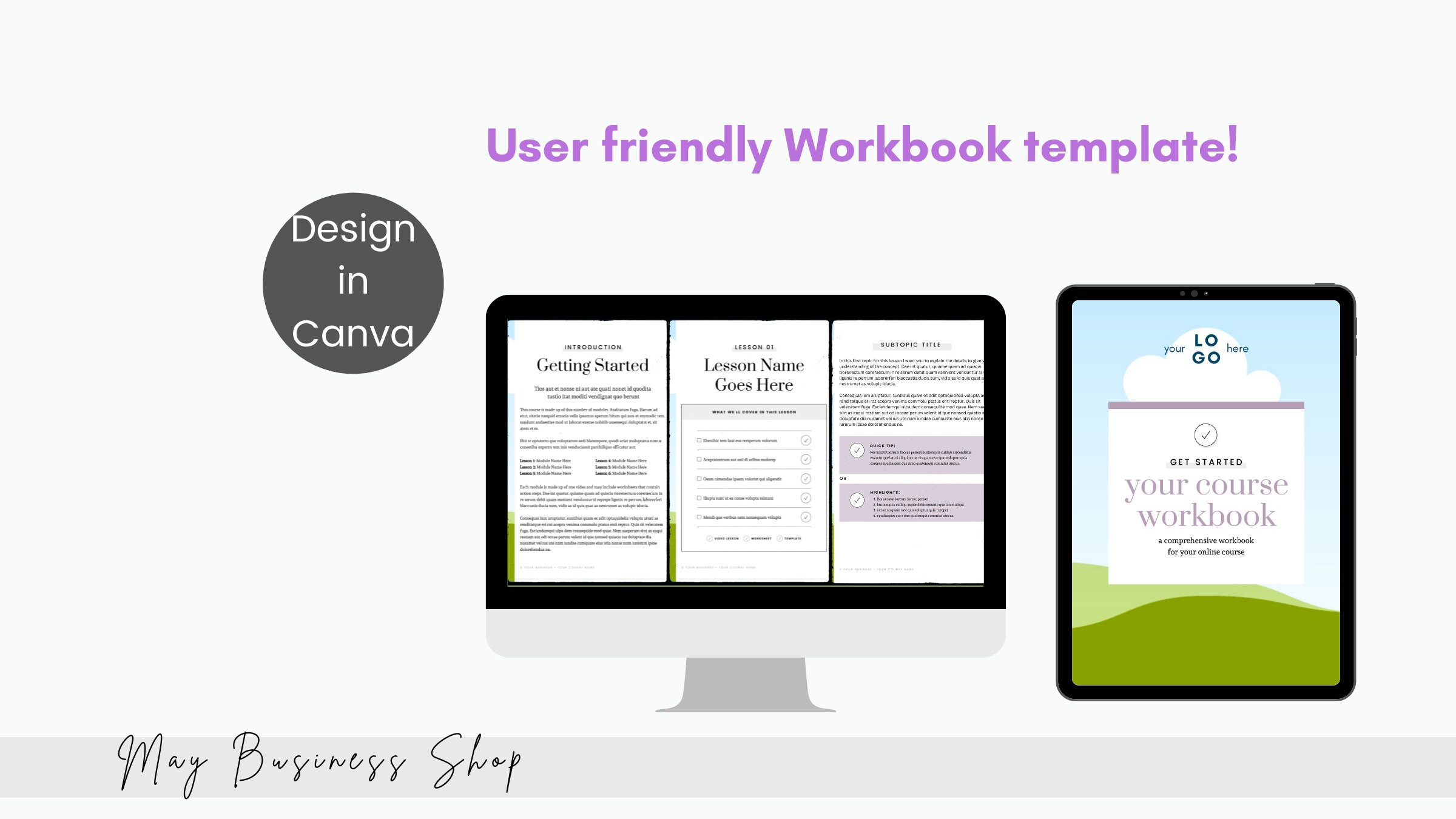 Workbook Canva Template, Easy and Simple-to-use Digital Workbook ...