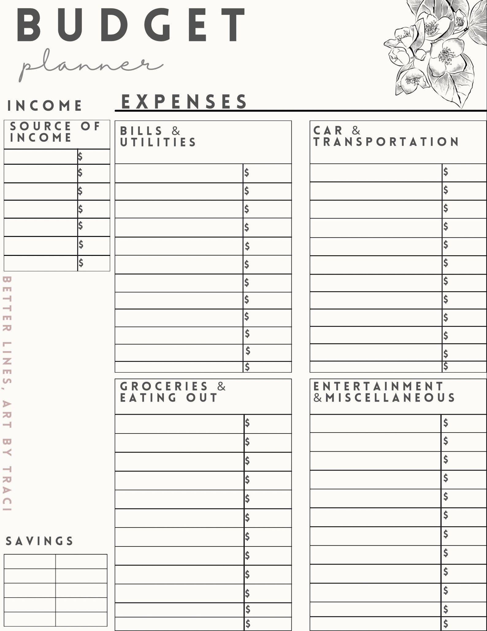 Monthly Budget Planner, Budget Planner, Printable, Instant Download ...