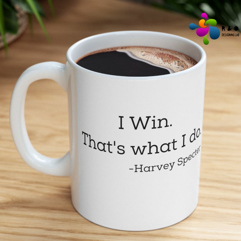 Harvey Specter 'I Win' Coffee Mug - Suits TV Show Gift - Etsy