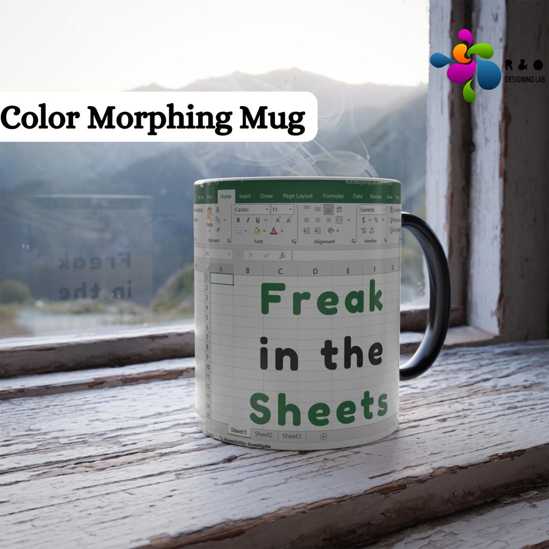 Freak in the Sheets Mug, Sheets Coffee Mug, Spreadsheets Mug, Coworkers ...