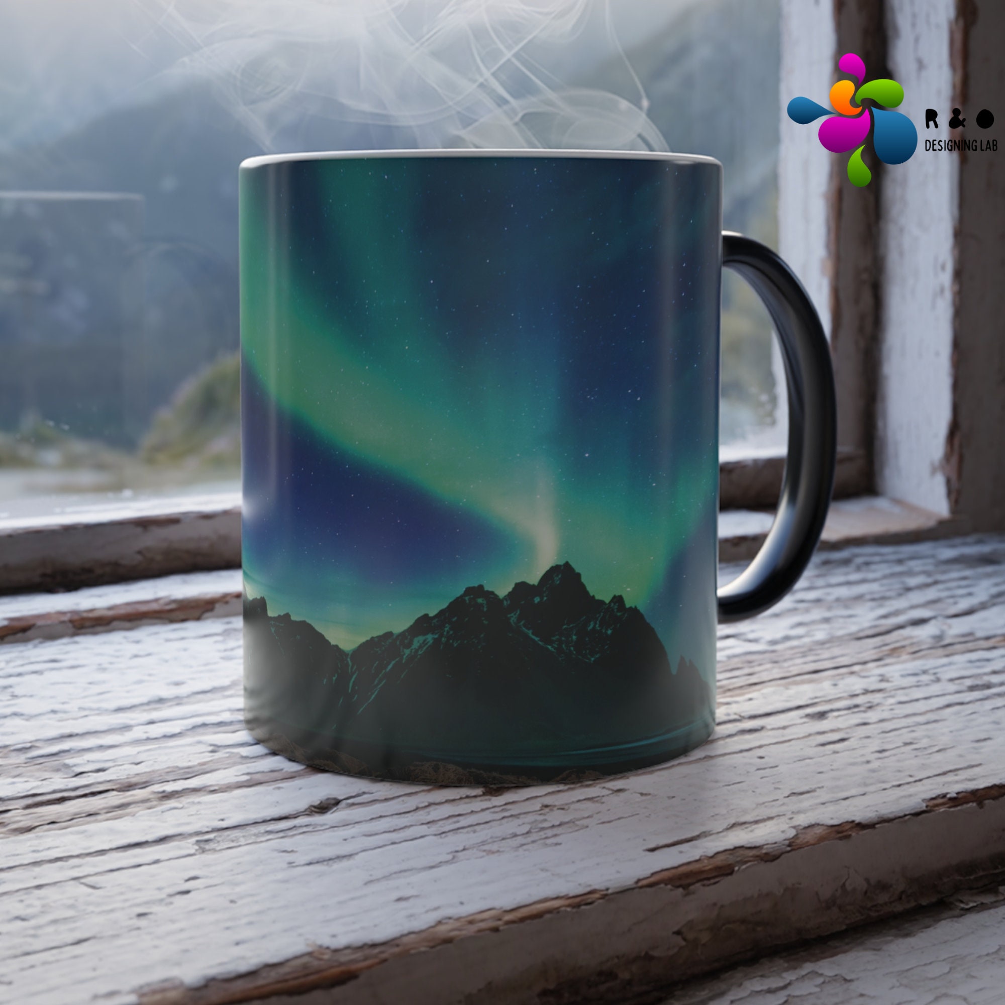 Color Changing Northern Lights Mug, Aurora Borealis Mug, Heat Sensitive ...
