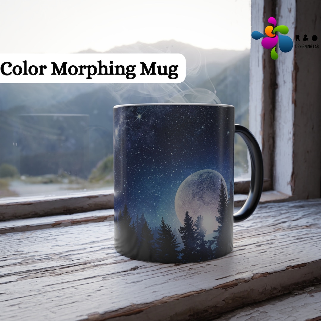 Color-changing Moon Coffee Mug, Galaxy Mug, Starry Sky Gift, Moonlight ...