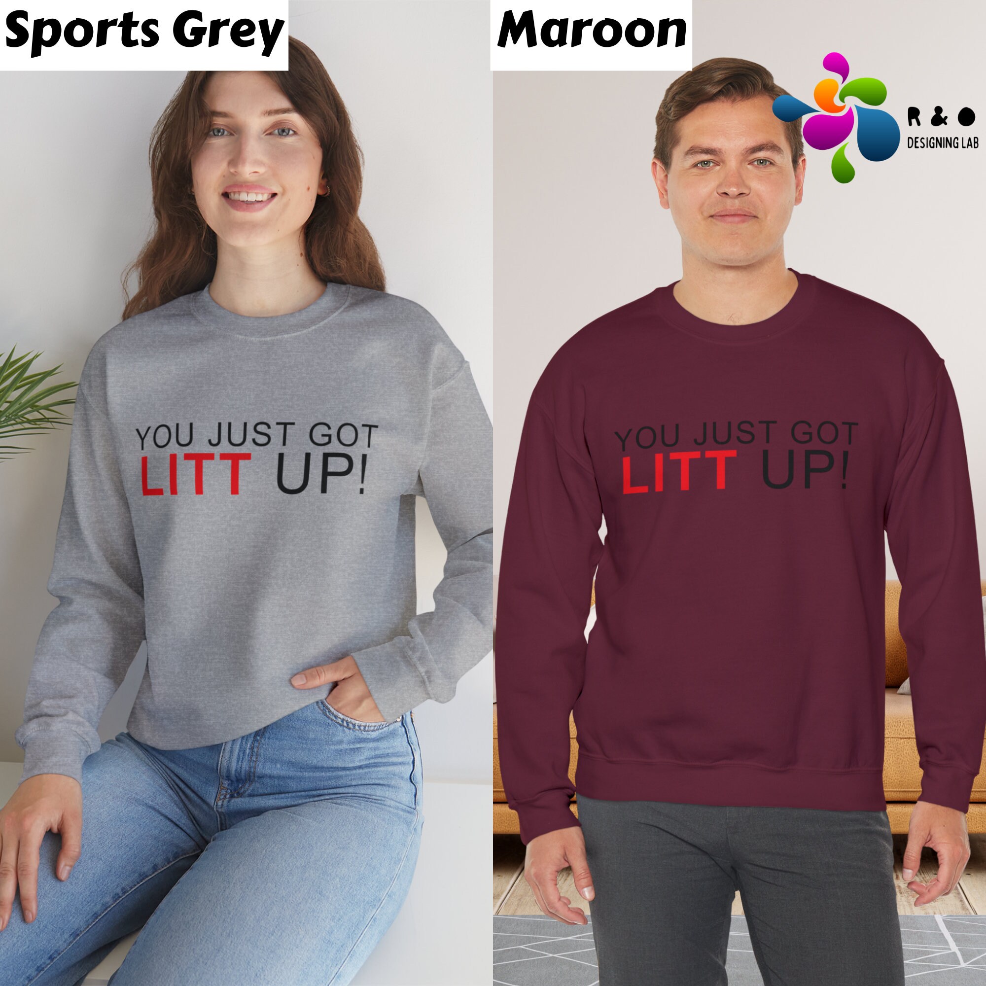 Litt up Sweatshirt, You Just Got Litt Up, Louis Litt and Harvey Specter ...