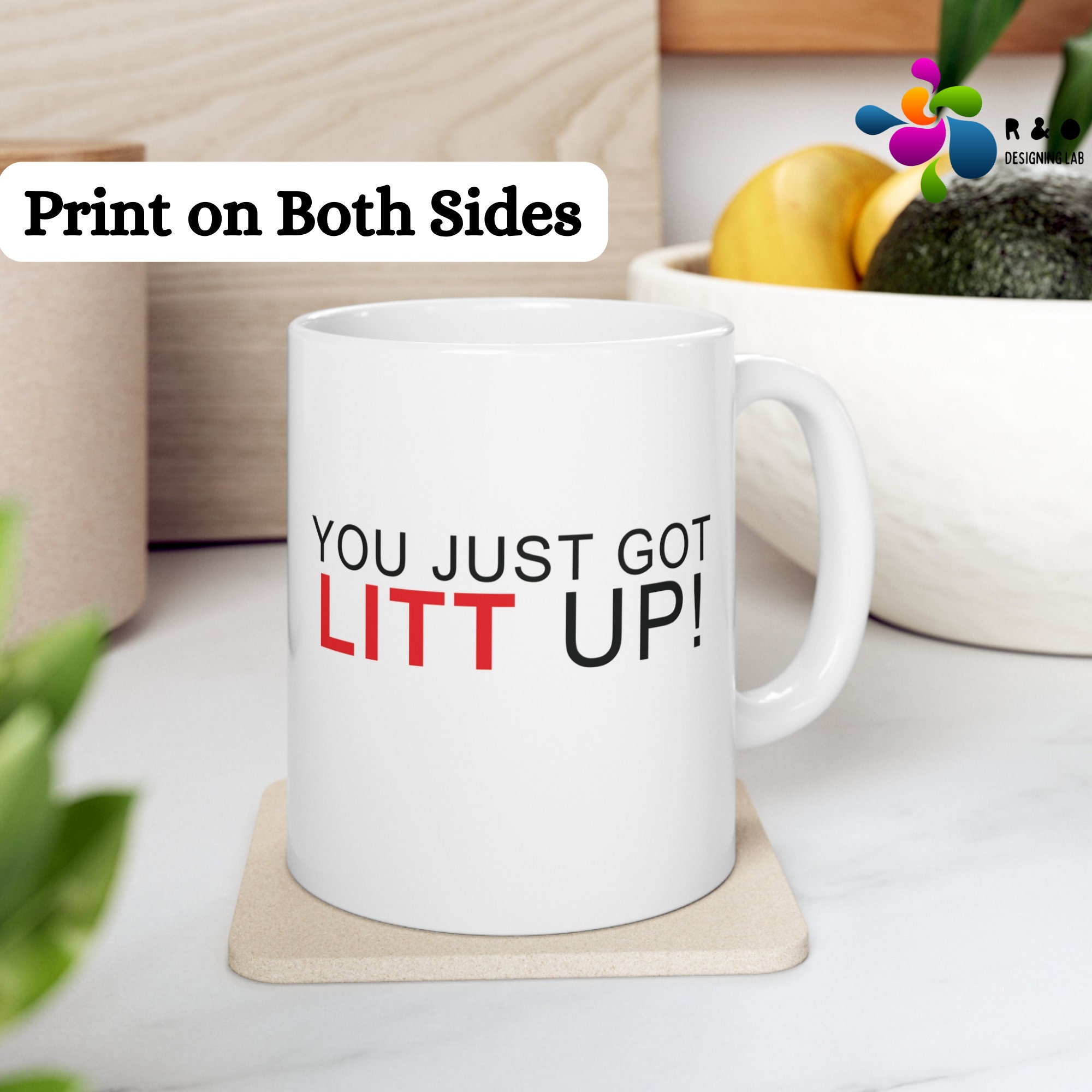 Litt up Mug, You Just Got Litt Up, Louis Litt and Harvey Specter, Suits ...