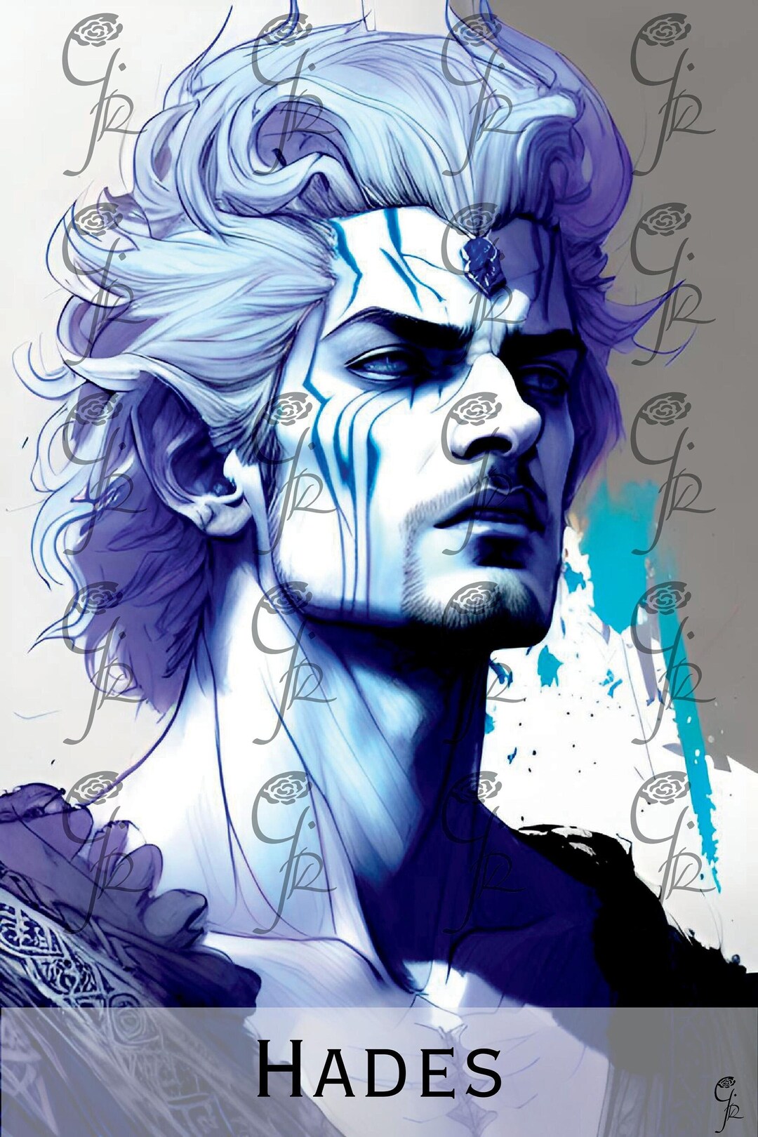 Frozen Inferno: Blue-haired Hades the Blue Flame of the Afterlife ...