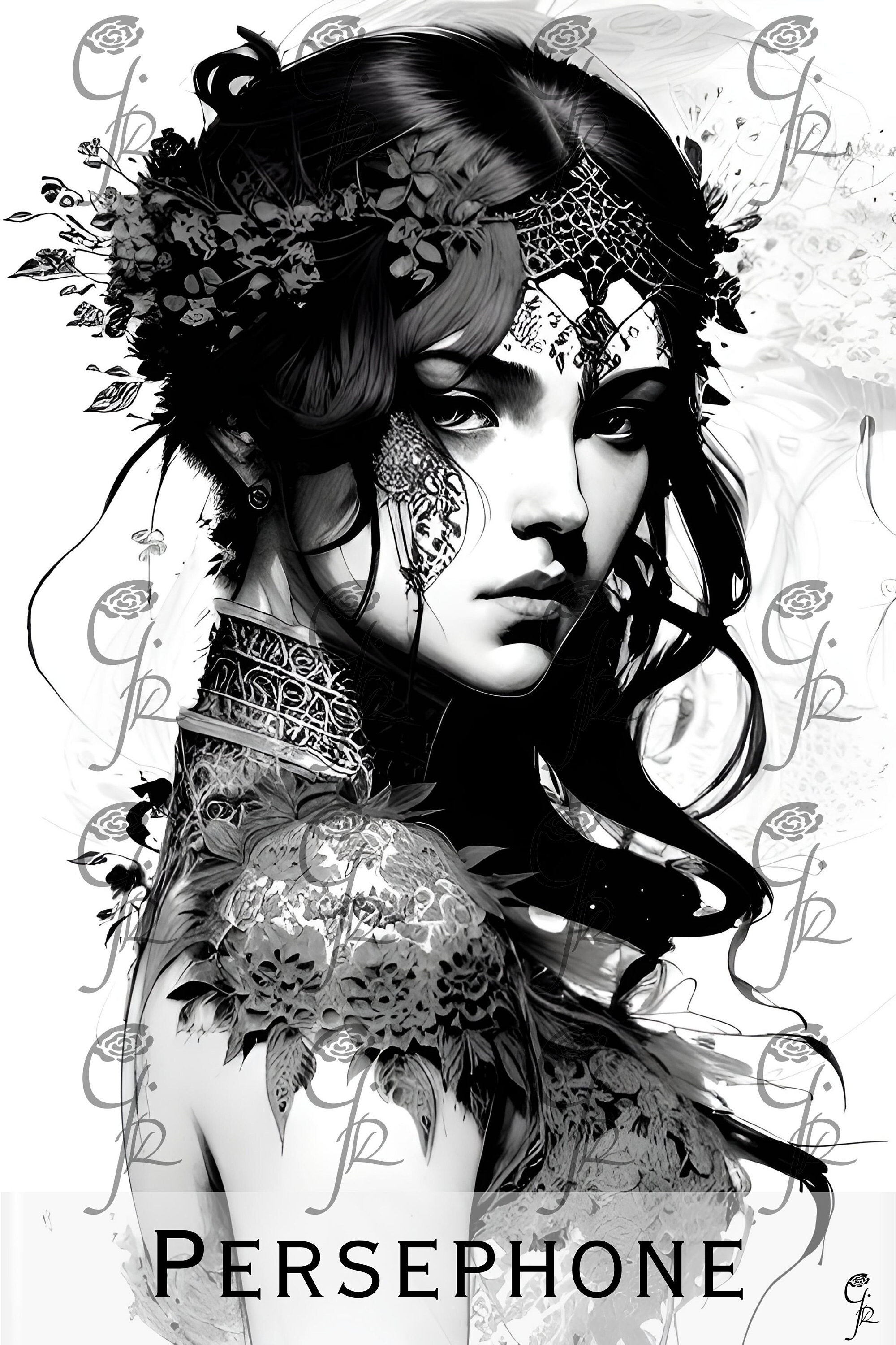 Persephone Face Drawing