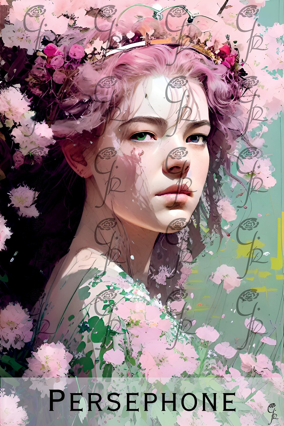 Persephone's Portrait Persephone in Bloom A Springtime's Embrace ...