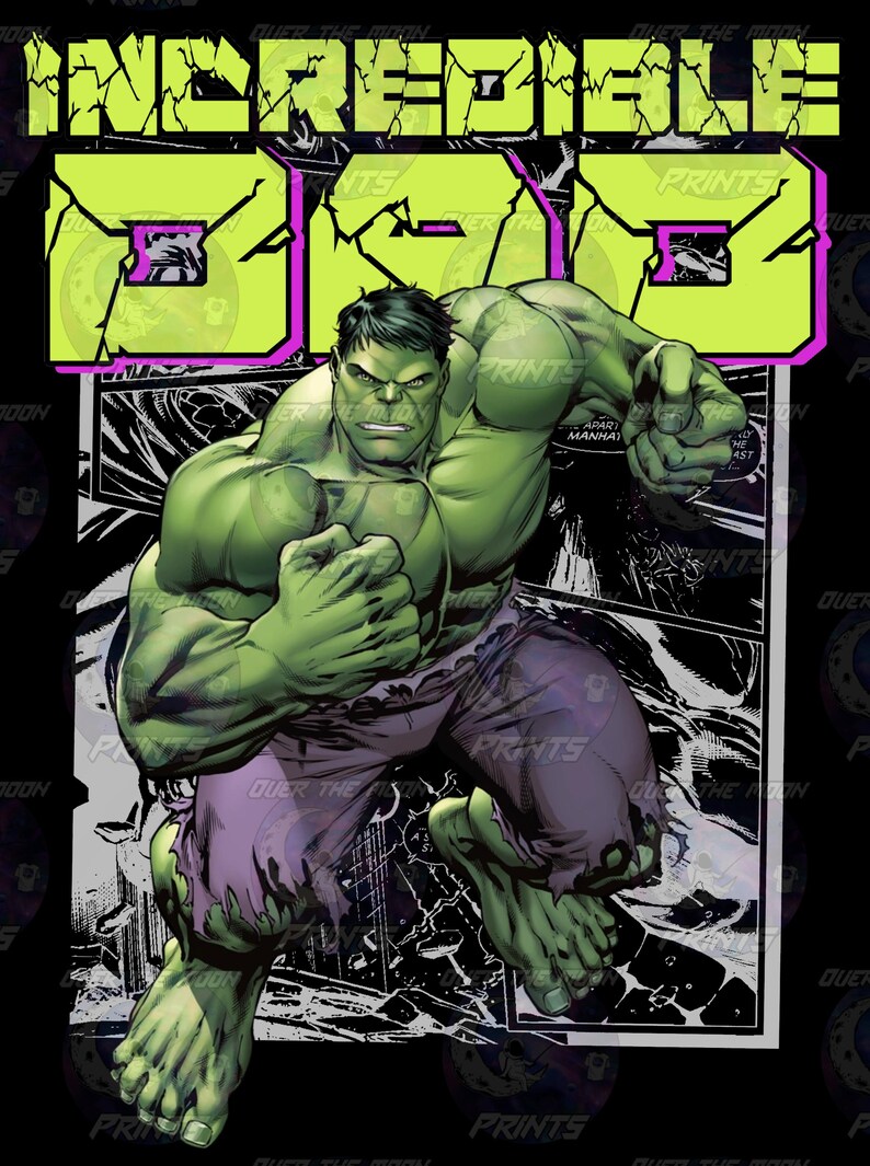 Hulk Dad PNG 2 Files Dark and Light Background - Etsy