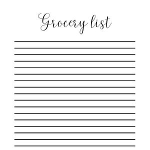 Grocery List - Etsy