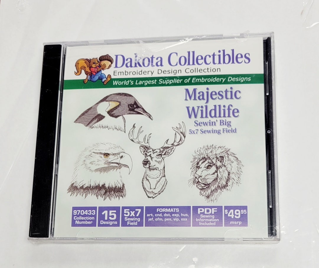 Dakota Collectibles Embroidery Design Collection "majestic Wildlife" - Etsy