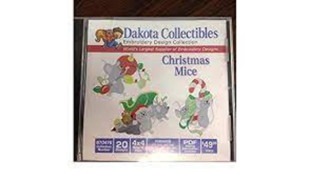 Dakota Collectibles Embroidery Design Collection "christmas Mice" - Etsy