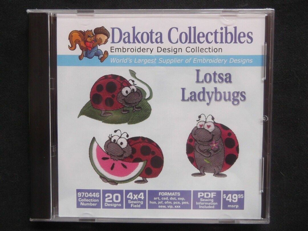 Dakota Collectibles Embroidery Design Collection "lotsa Ladybugs" - Etsy