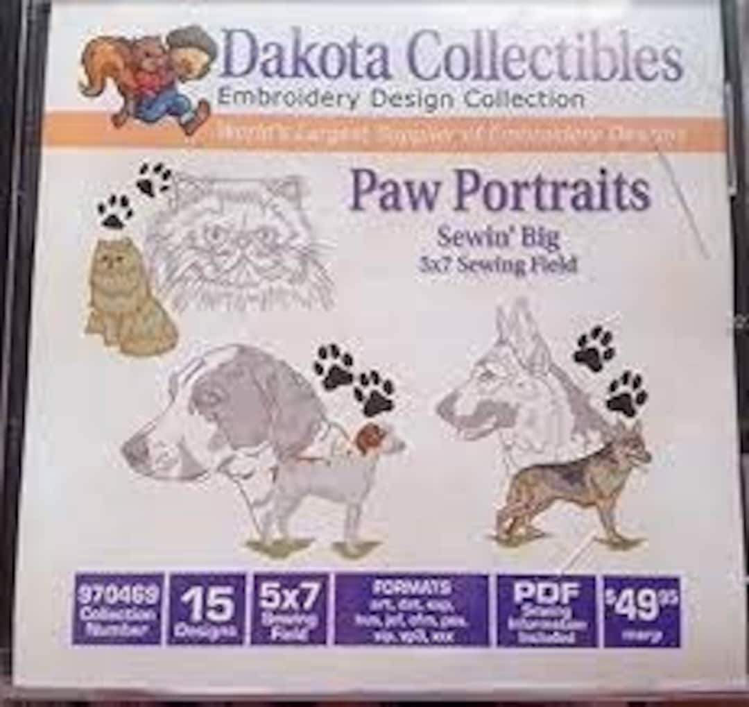 Dakota Collectibles Embroidery Design Collection "paw Portraits" - Etsy