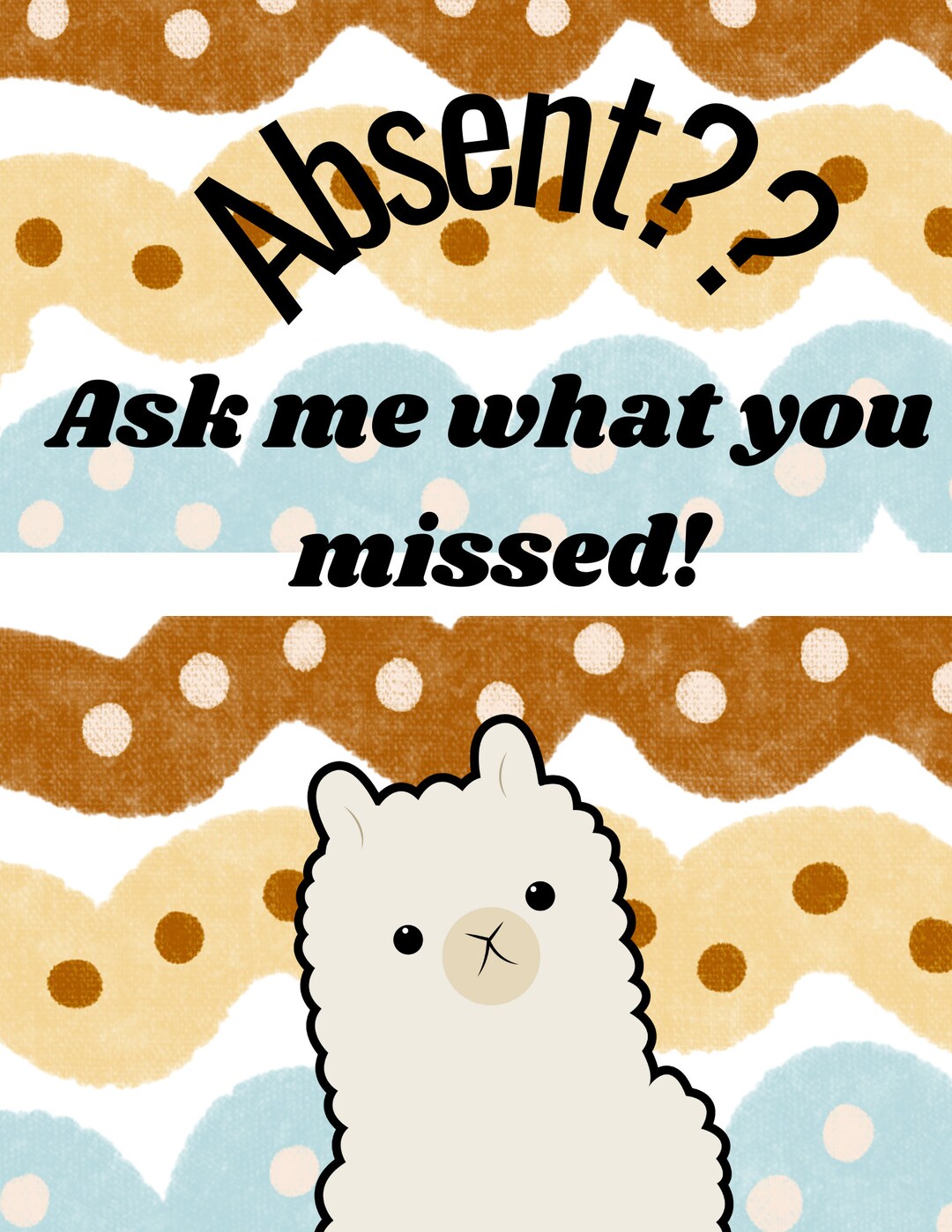 Absent Classroom Poster - Etsy