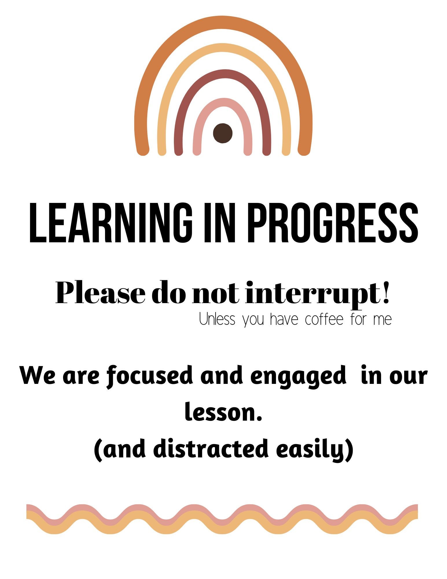 Learning in Progress Door Sign - Etsy