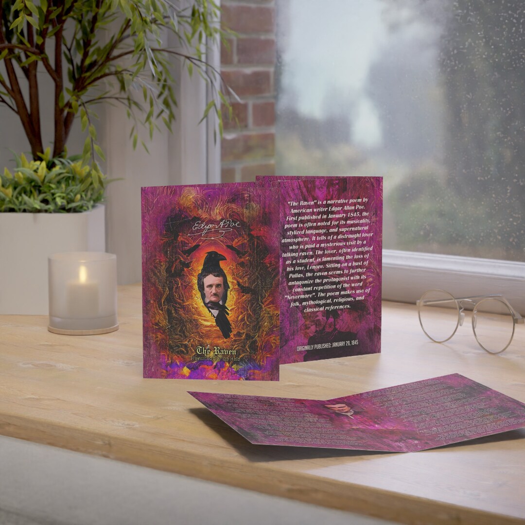 The Raven edgar Allan Poe Revisited by Filip Halo Greeting Cards 1, 10 ...