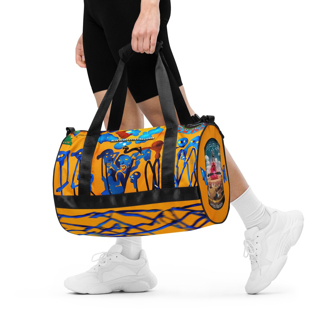 Gym Bag Blue Scary Cute Creatures - Etsy