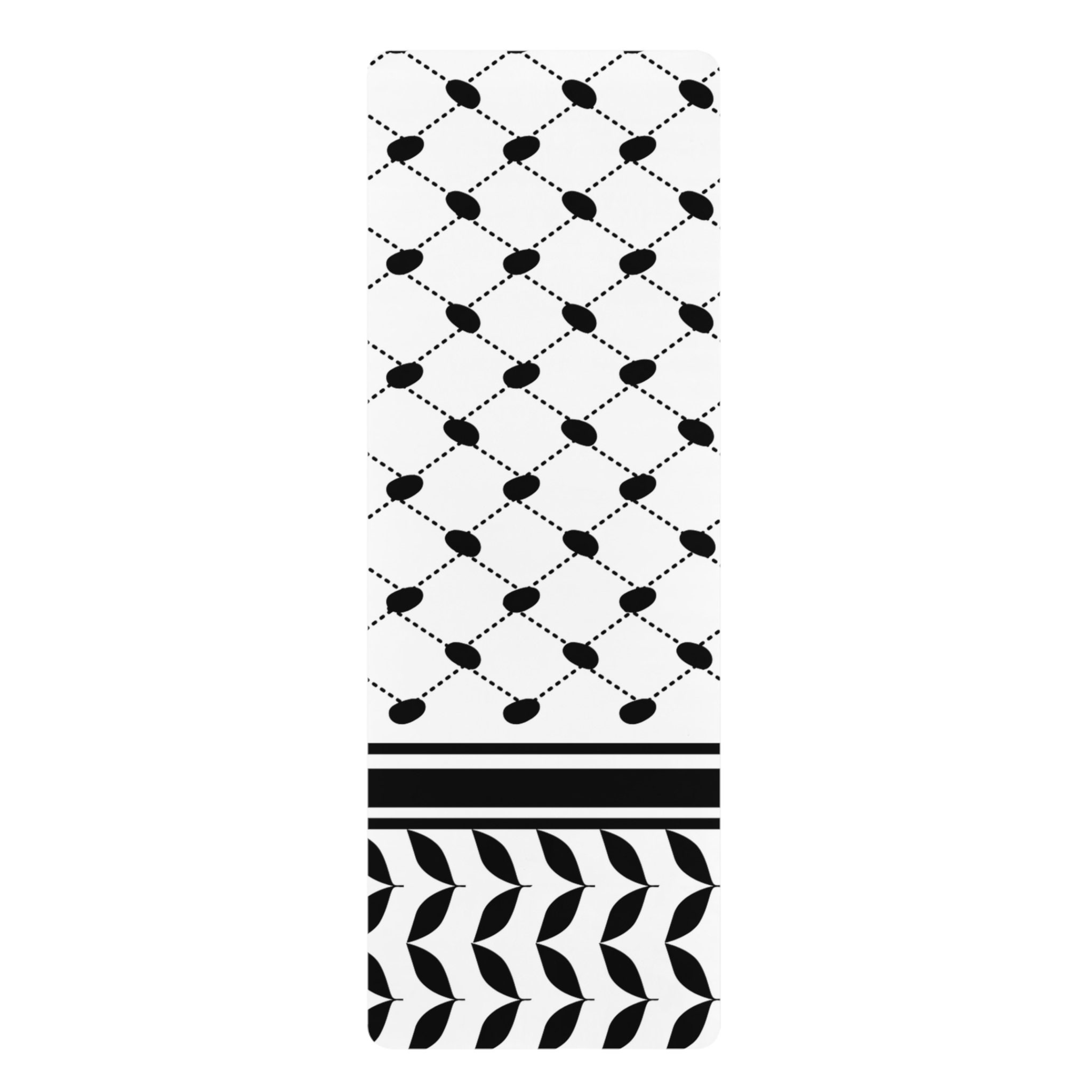 Palestinian Arab Keffiyeh Pattern Deign Rubber Yoga Mat Exercise ...