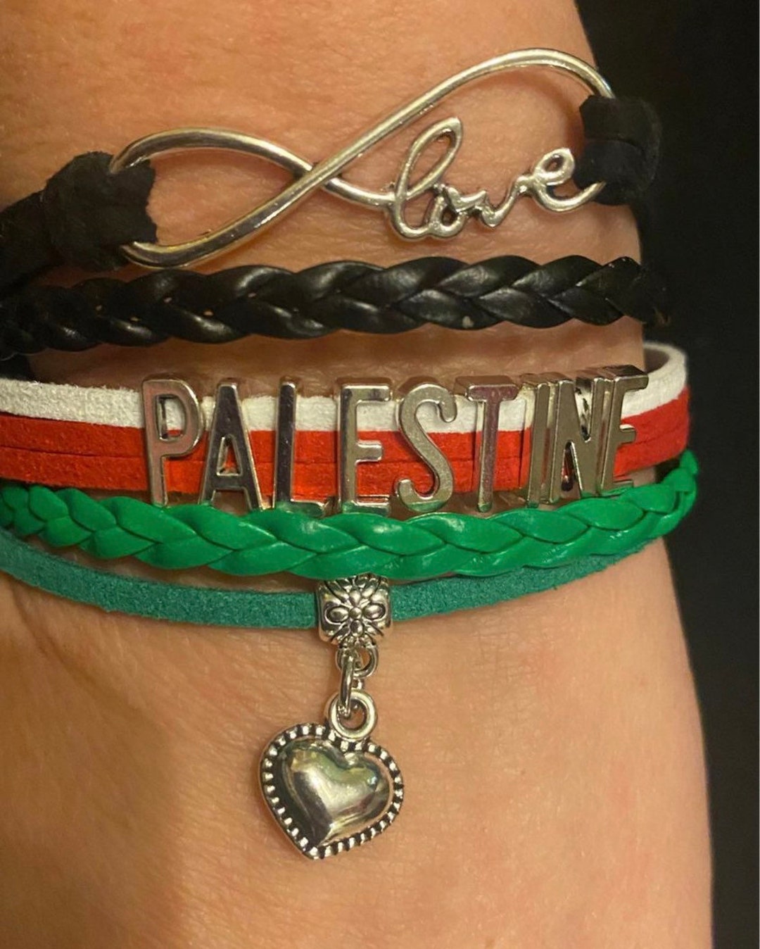 Palestine Bracelet Love Infinity Palestinian Jewelry - Etsy