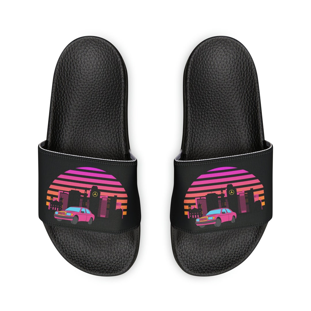 Retro Miami Vice Style Old Pink Mercedes Car Lover Sunset Women's PU ...