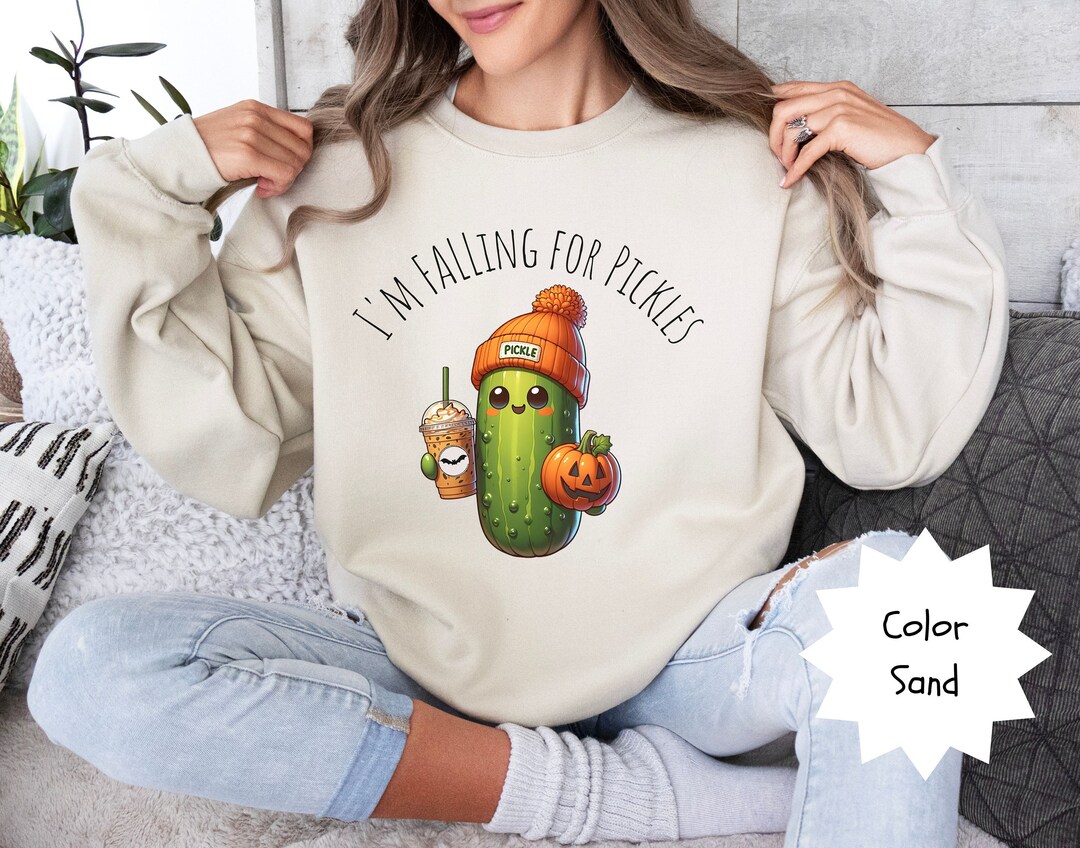 Pickle Sweater for Halloween, Pickle Sweatshirt, Foodie Sweatshirt for ...