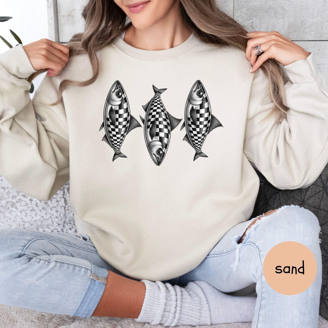 Sardine Fish Sweatshirt, Fisherman Sweater, Fisherman Aesthetic ...