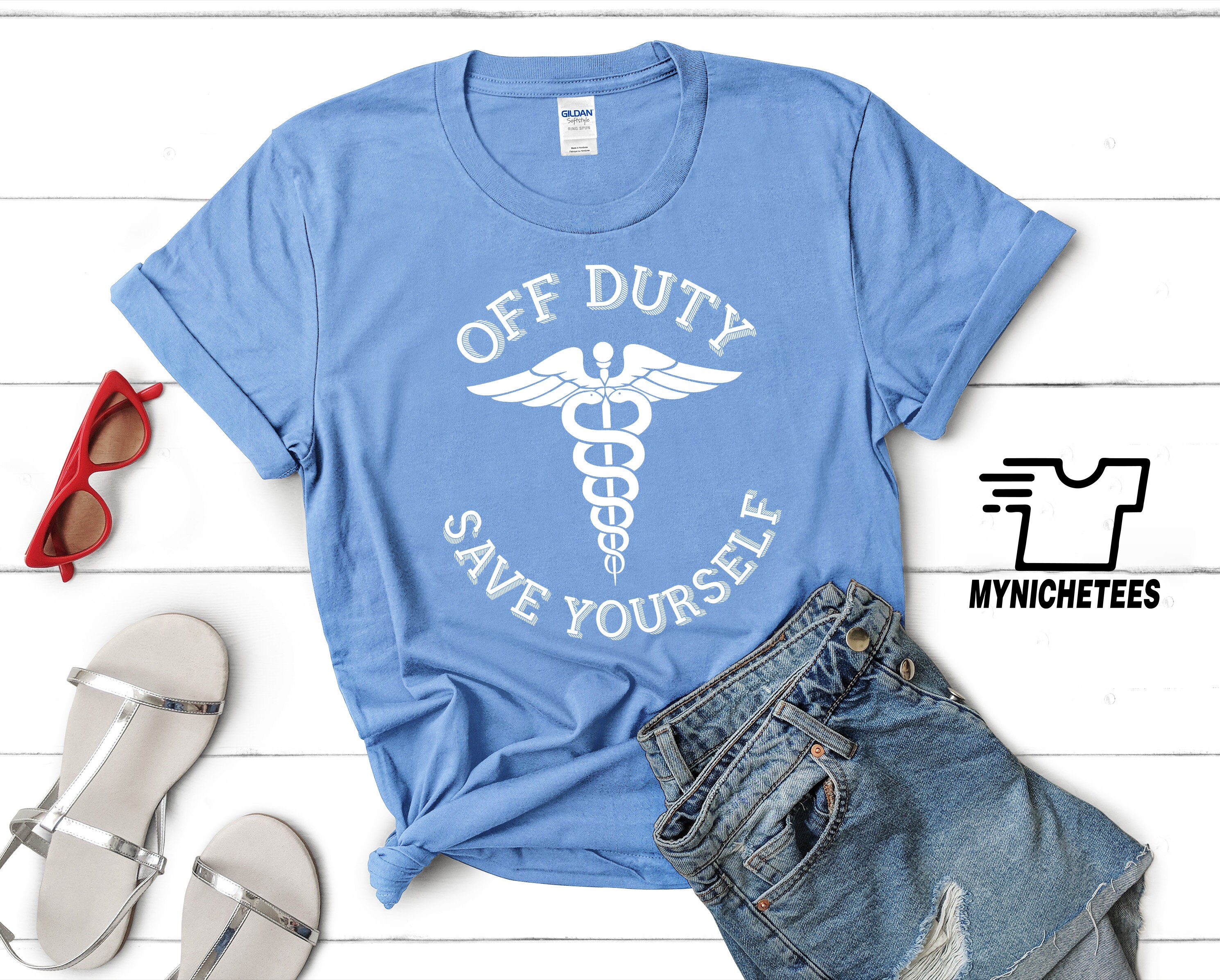 Off-duty Save Yourself Cute Popular Unisex Graphic Tee Trendy Summer ...