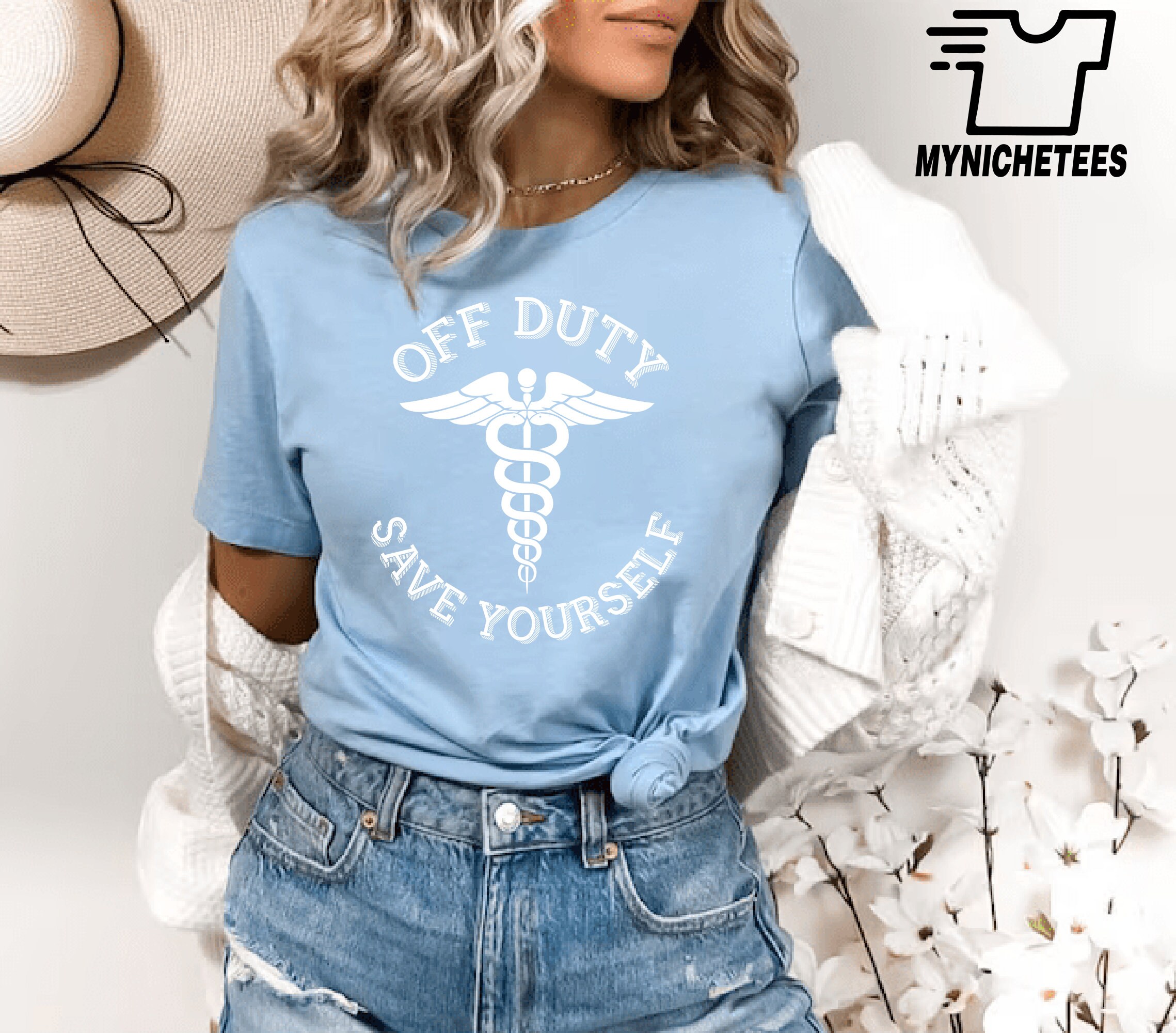 Off-duty Save Yourself Cute Popular Unisex Graphic Tee Trendy Summer ...