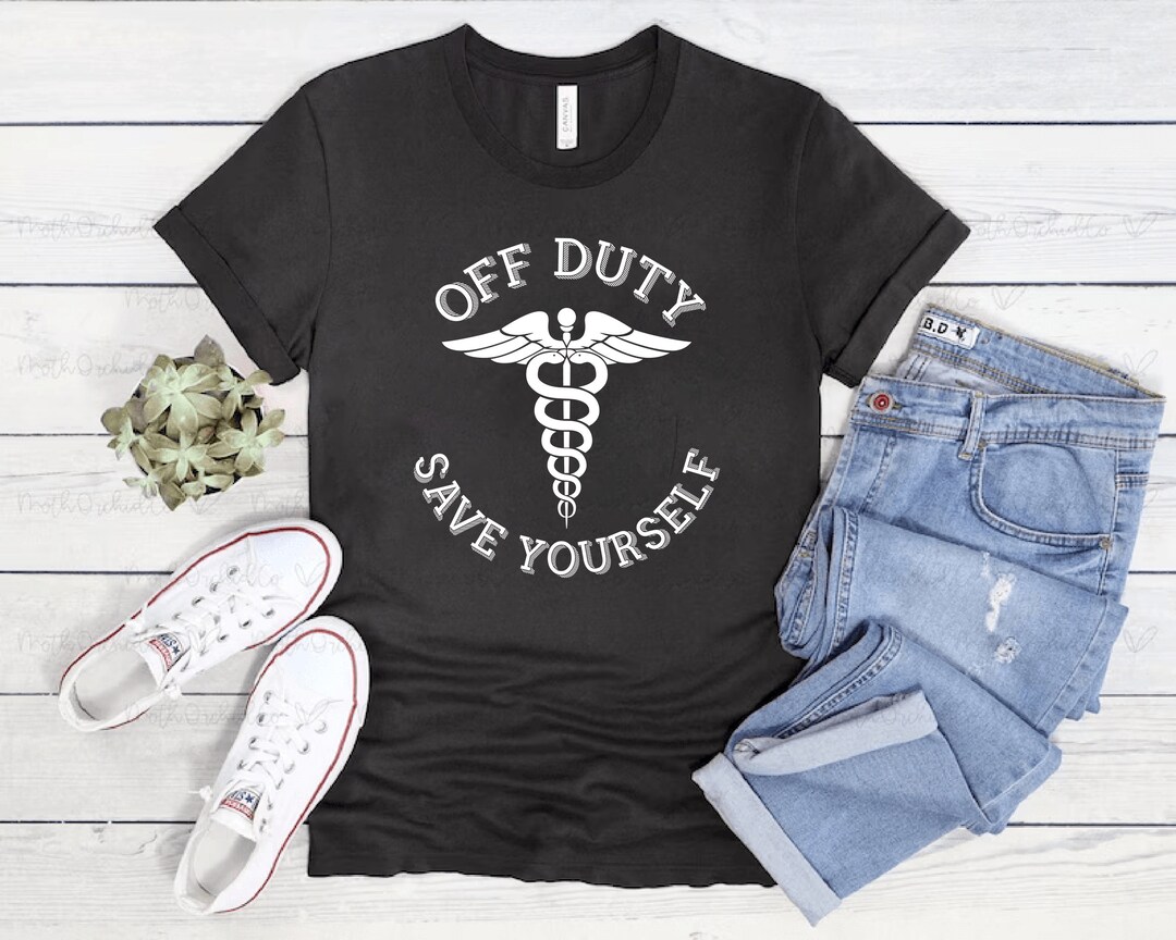 Off-duty Save Yourself Cute Popular Unisex Graphic Tee Trendy Summer ...