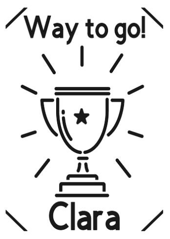 Personalized Trophy Card Congratulations Trophy Card Custom Made Card ...