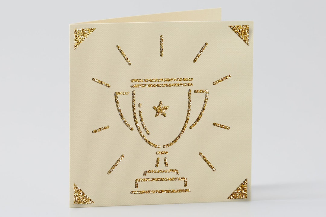 Personalized Trophy Card Congratulations Trophy Card Custom Made Card ...