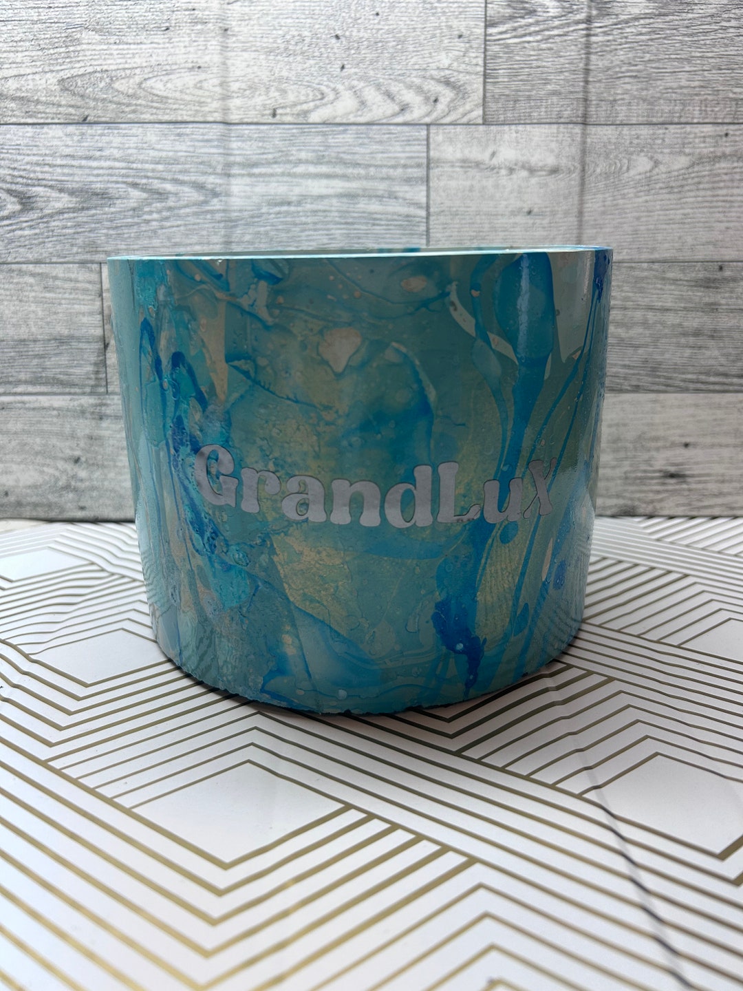40oz Splatter Concrete Soy 3 Wick Candlemorning Candlediy - Etsy