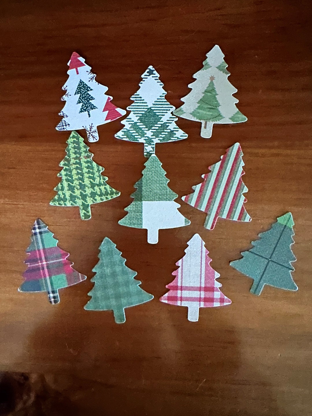 20 Christmas Tree Die Cuts - Etsy