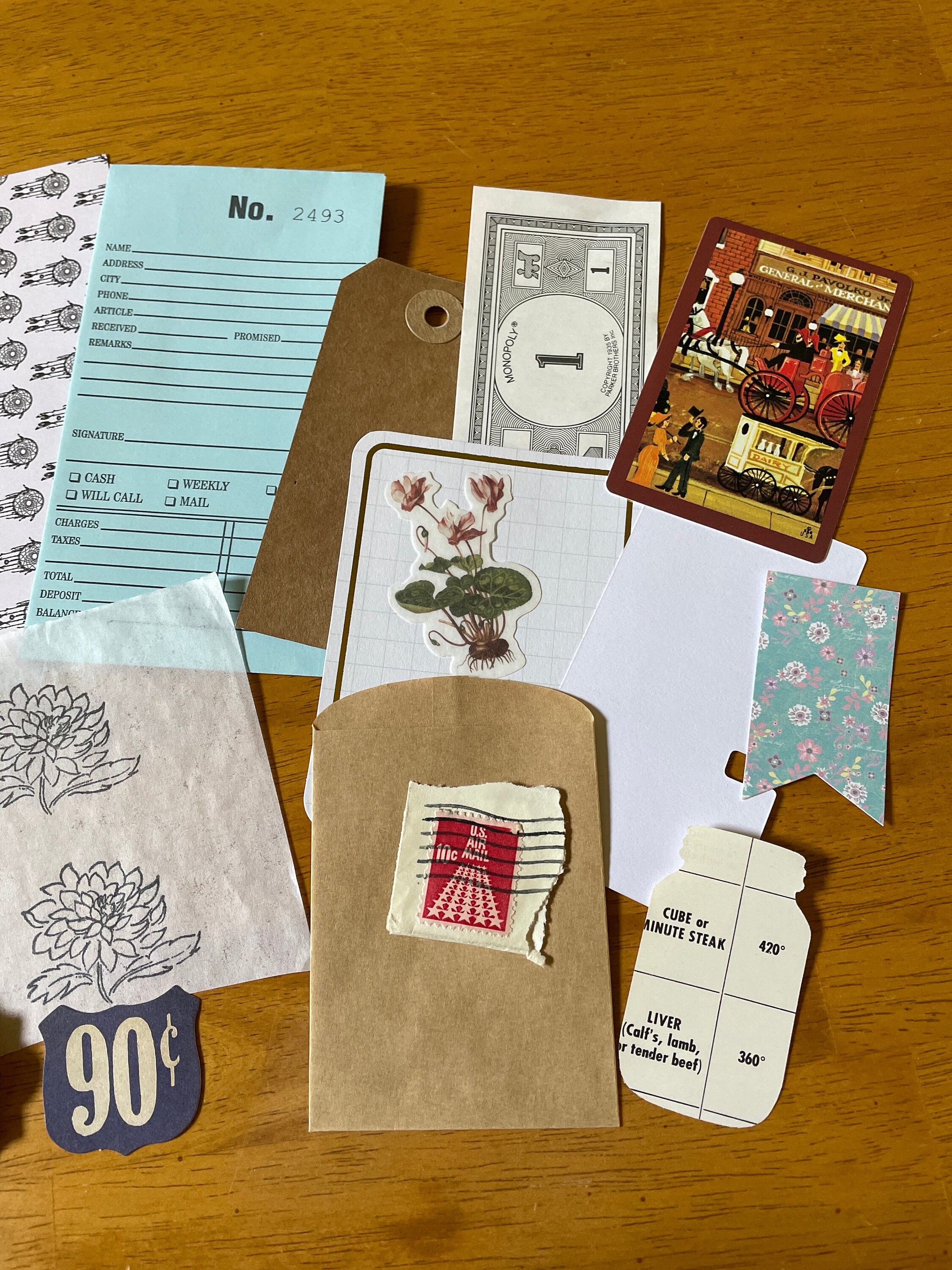 Stuffed Library Pocket Junk Journal Ephemera - Etsy