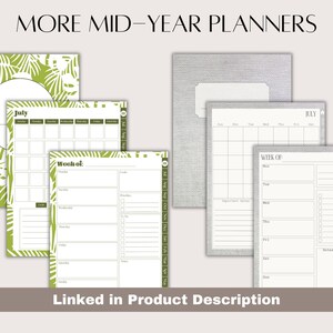 Mid-year Digital Planner, Undated Digital Planner, Hyperlinked Digital ...