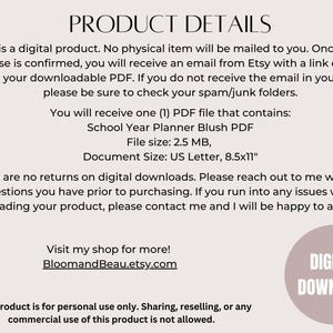 Mid-year Digital Planner, Undated Digital Planner, Hyperlinked Digital ...