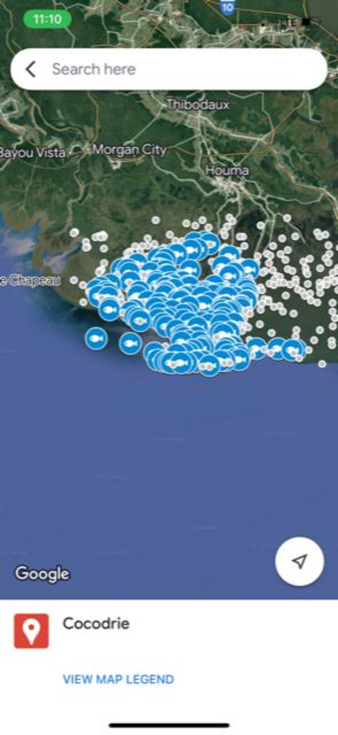 Cocodrie - Dulac - Dularge Hotspots Fishing Map - Garmin - Lowrance ...