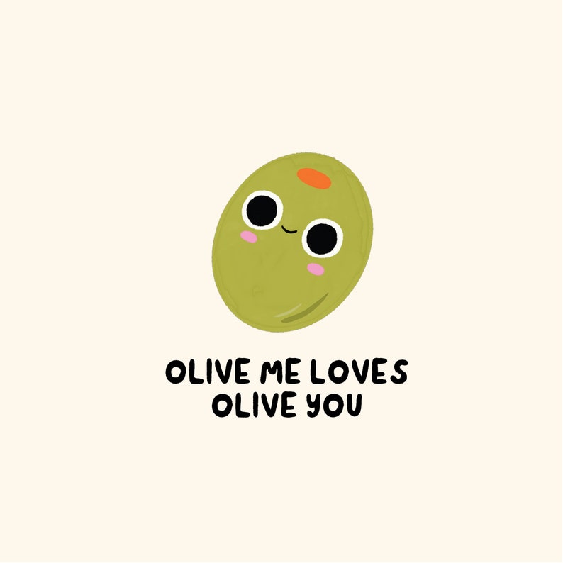 Olive You Printable Art, Kid Room Art, Digital Download Print, Wall ...