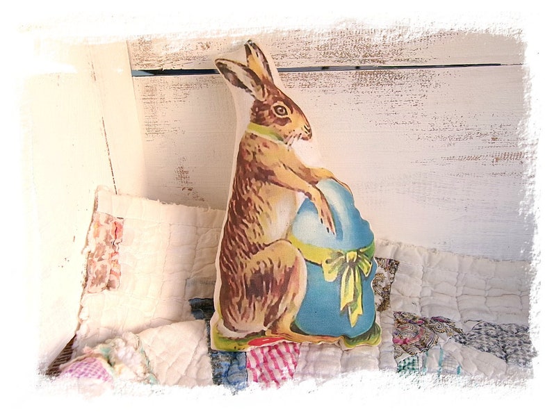 Primitive Vintage Bunnies Set, Cupboard Tuck, Basket Decor, 2 Pc. Set ...